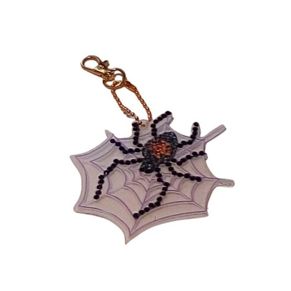 Accessories | Blingy Spider And Web Keychain | Poshmark